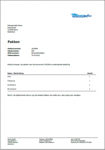 Pakbon maken Facturatie Office - Facturatie Office